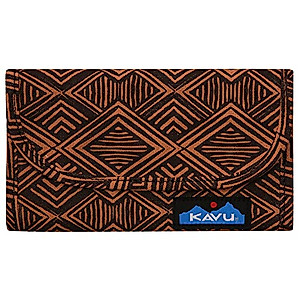KAVU Big Spender Tri-fold Wallet Clutch Travel Organizer-Mahogany Inlay