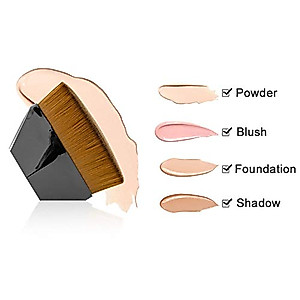 JOSALINAS Foundation Makeup Brush Fast Flawless Application Blusher Liquid Cream Powder Cosmetic Body Blending Tool, Black