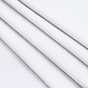 BalsaCircle 10 pcs 120 inch White Round Tablecloths Fabric Table Cover Linens for Wedding Party Polyester Reception Banquet Events Kitchen Dining