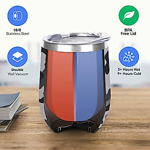 silichee 12 Oz Stainless Steel Stanley Cup with Lid Camouflage Pattern Background Classic Clothing Style Camo Repeat Print Insulated Tumblers Vacuum Coffee Mugs for Hot and Cold Drinks,Wine,Coffee