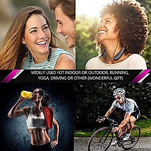 BEARTWO Bluetooth Headphones, Upgraded Foldable Wireless Neckband Headset with Retractable Earbuds, Noise Cancelling Stereo Earphones with Mic for Workout, Running, Driving (with Carry Case)