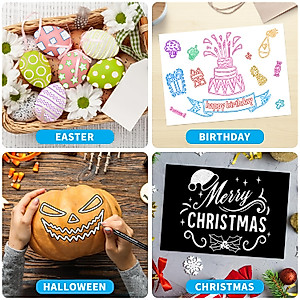 20 Colors Glitter Markers Outline Pens Shimmer Metallic Markers Drawing Crafts Art Supplies Trendy Gift Idea for Girls Teens Birthday Christmas Stocking Stuffers Easter