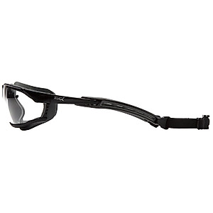 Pyramex Safety Products GB9410STM Isotope Safety Glasses, Clear H2MAX Anti-Fog Lens with Black Frame, Clear