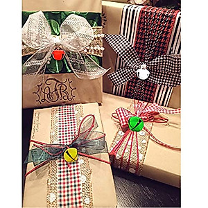 100PCS 1 Inch Multicolored Jingle Bells Christmas Metal Bells Craft for Christmas Festival Party Wedding Decorations DIY Project, Large Jingle Bells Bulk, Red, Green, Silver, Gold