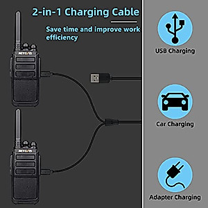 Retevis RT28 Walkie Talkies for Adults Long Range,Two Way Radios Rechargeable,Hands Free 2 Way Radio with Earpiece,for Worker School Security Restaurant(10 Pack)