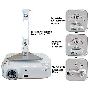 Projector-Gear Projector Ceiling Mount for OPTOMA ZH403, ZH406, ZH406ST, ZU406, ZW403, ZW502