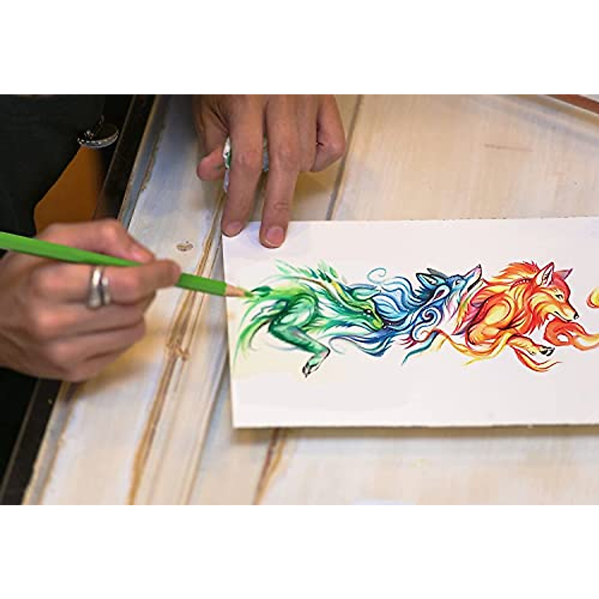 Art Magic Watercolor Pencils, Set of 48 Professional Colored Pencils for Adult and Teens, Premium Art Supplies for Coloring, Blending and Layering