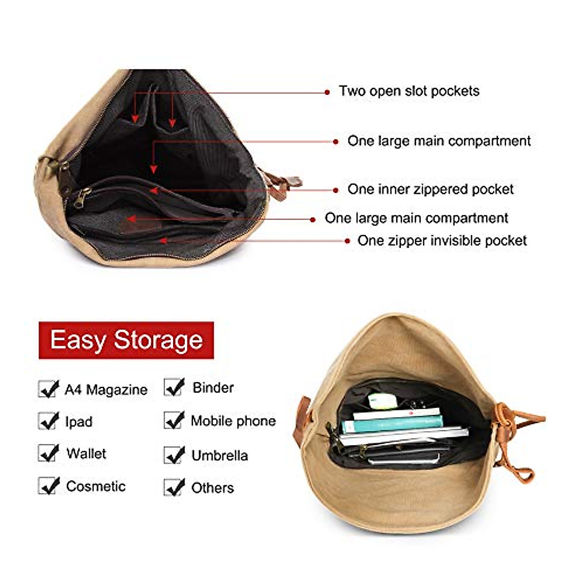 Tom Clovers Crossbody Bags for Women Canvas Crossbody Messenger Tote Weekender Fashion Bag