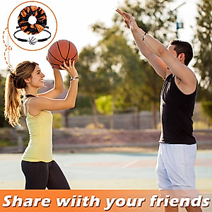 10 Pieces Adjustable Sport Hair Scrunchies and Bracelets for Teen Basketball, Volleyball, Soccer, and Softball Players