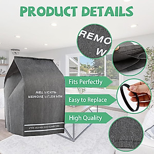 9 Pack 38737 Dust Filter Bags Replacement for Craftsman 2 to 2.5 Gallon Wet/Dry Vacuums and Powerhead Bucket Vac, with 3 Retaining Bands, Part# 9-38737/CMXZVBE38737