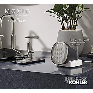 KOHLER Moxie Bluetooth Showerhead, Shower Speaker, Waterproof Speaker, Shower Radio, Rechargeable Speaker, Portable Speaker, 2.5 GPM, K-28238-NKE-CP, Polished Chrome