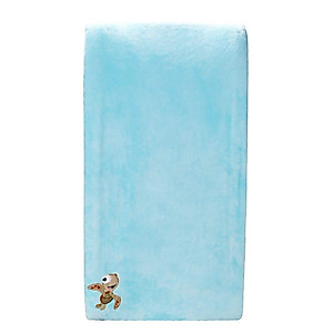 Coral Velvet Nursery Diaper Changing Table Cover Baby Girl Baby Boy Diaper Changing Pad Cover 1PC (Blue Turtle)