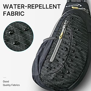 G4Free Sling Bags Men Shoulder Backpack Small Cross Body Chest Sling Backpack (Black)