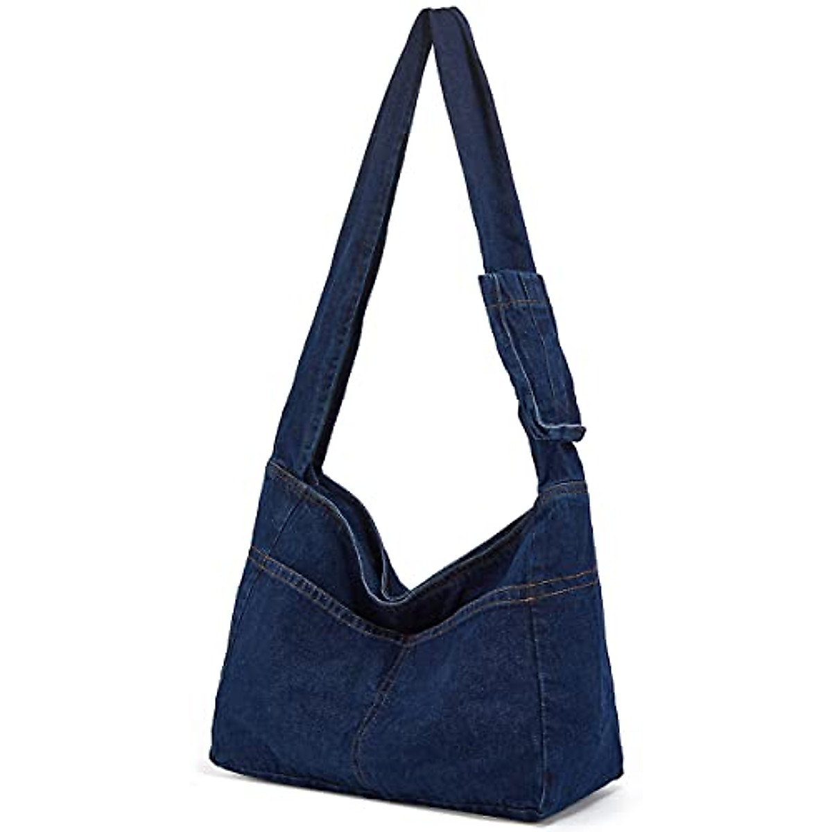 Denim Shoulder Bag for Women Hobo Tote Bag Casual Canvas Bag Retro Crossbody Bag Large Capacity Purse