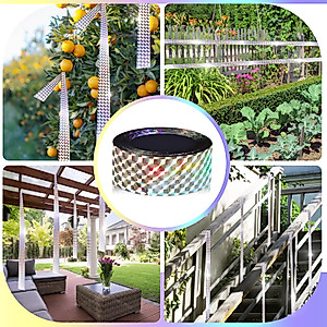 Bird Scare Tape Ribbon(524FT) - Reflective Tape for Birds - Keep Birds Away Outdoor - Scare Tape for Bird Control - Double Side Ribbon, Scare Geese, Pigeon, Duck, Woodpecke - Yard Decoration