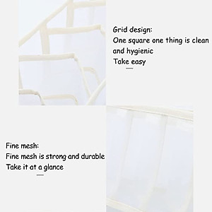 MSJJ 2PCS Wardrobe Clothes Organizer, 7 Grid Jeans + T-Shirt Compartment Storage Box, Foldable Portable Cupboard Drawers Organiser for T-Shirt, Jeans (White)