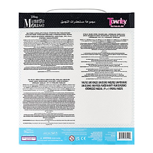 Townley Girl Disney Minnie Mouse Sparkly Cosmetic Makeup Set for Girls with Lip Balm Nail Polish Nail Stickers-35 Pcs|Perfect for Parties Sleepovers Makeovers|Birthday Gift for Girls above 3 Yrs, Kid