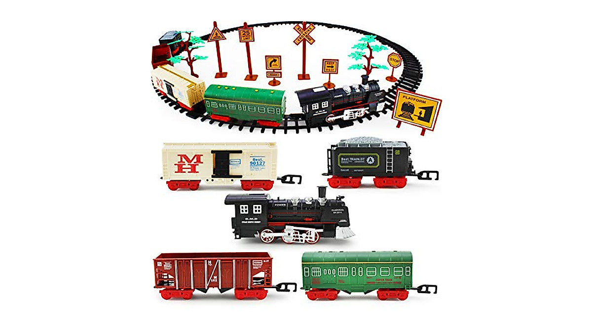 Boley Classic American Kids Train Set - Electric Train Toy for Ages 3+