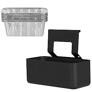 TAILGRILLER Grease Cup Tray and Aluminum Drip Pans(10 Pack) for Blackstone 17" & 22" Griddles, Grease Cup with Coated Steel
