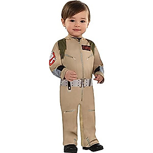 Party City Ghostbusters Halloween Costume for Babies, 12-24M, Includes Printed Jumper with Leg Snaps, Multicolor