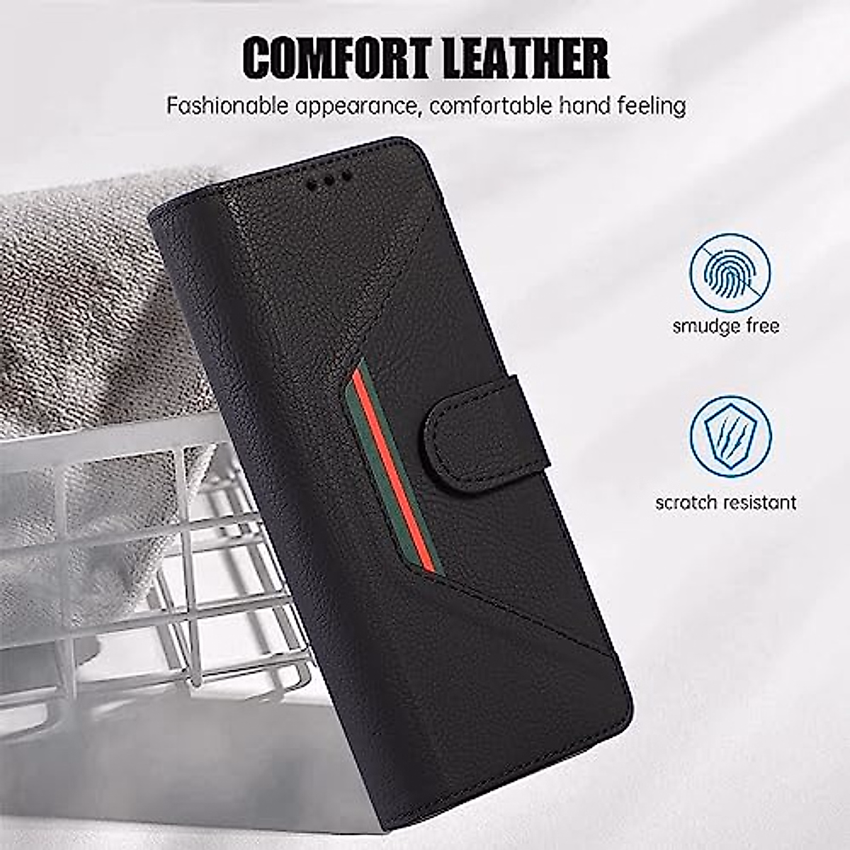 Cell Phone Flip Case Cover Kickstand Case for Samsung Galaxy Z Fold 4 5G Case,Premium PU Leather Wallet Case with Card Holder,Magnetic Closure Shockproof Case Full Body Protection Phone Cover Case ( C