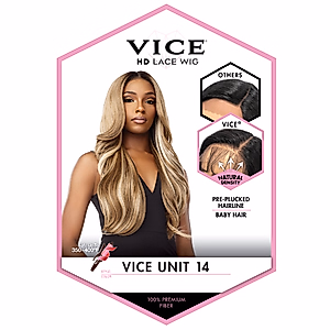 Sensationnel Vice Lace front wig - HD Transparent Lace Pre-plucked Hairline with Babyhair 5 Inch Deep Part - Vice Unit 14 (2), 18.3 ounces