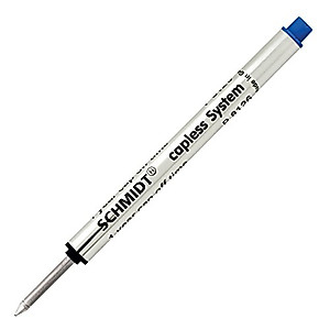 SCHMIDT P8126 Short Capless Rollerball Refill Fine Point 0.6mm, Blue, 2 Pack Blister (SC58120)