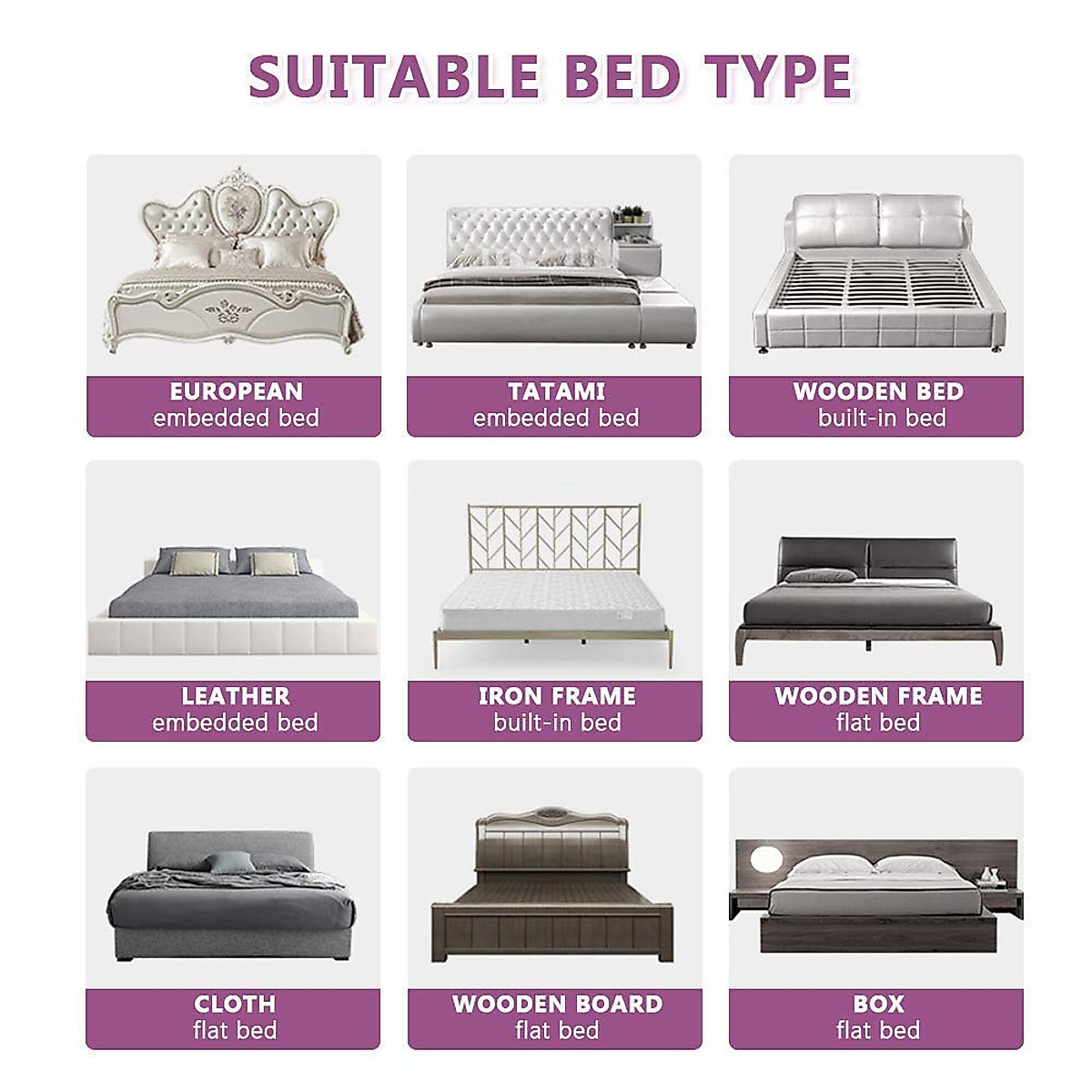 U/D 3 Sides Bed Rail for Toddlers Extra Long for Queen Size Baby Infants Safety Bed Rails Guard 200cm(2sides)+150cm(1side)