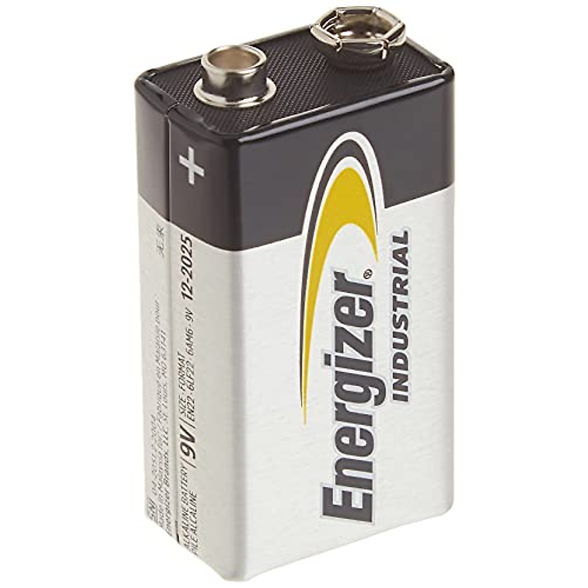 Energizer Industrial 9 Volt Batteries, Alkaline 9v Battery (12 Count)