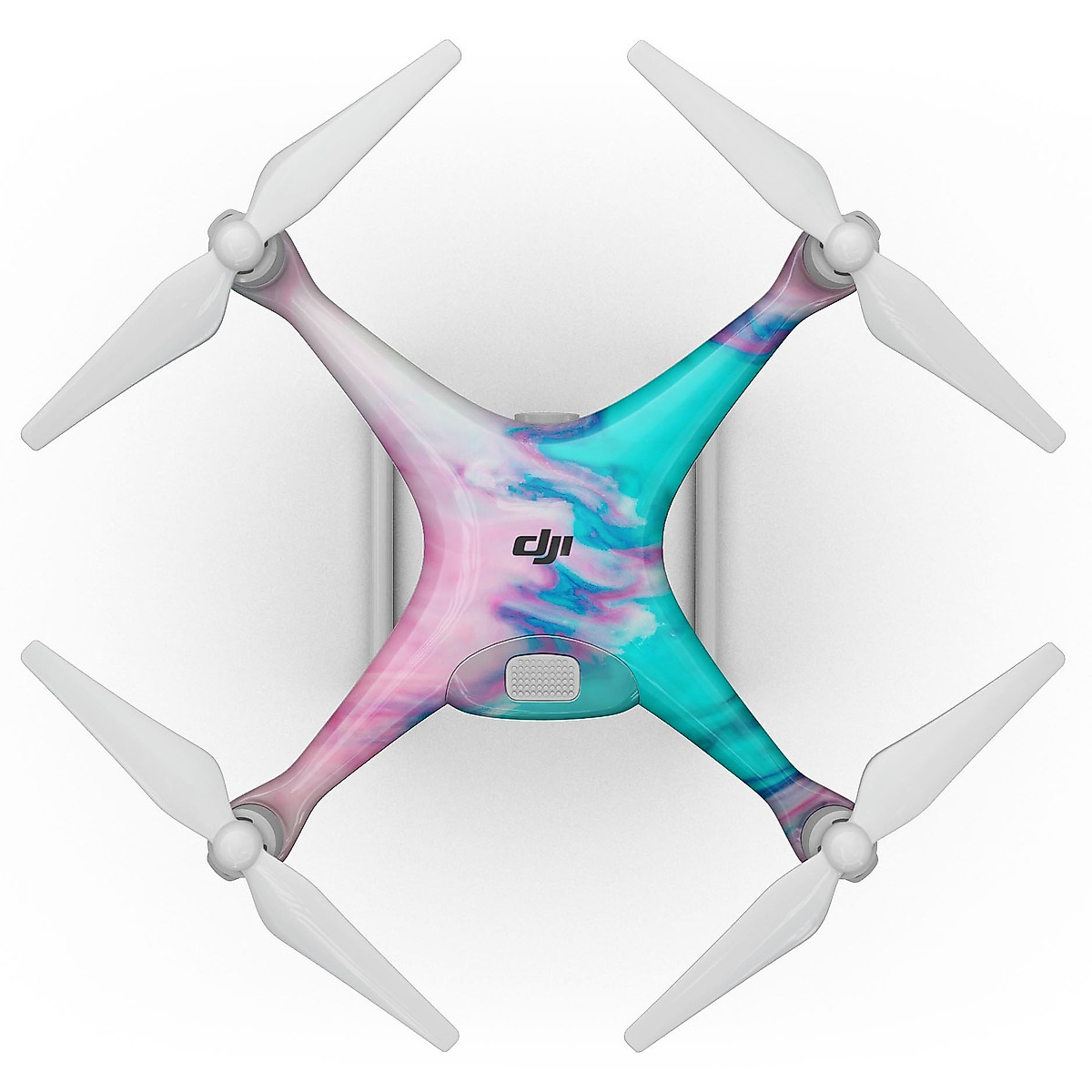 Design Skinz Design Skinz Marbleized Pink and Blue Paradise V432 Full-Body Wrap Decal Skin-Kit Compatible with The Drone DJI Phantom 3/Phantom 3 Pro