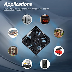 SCCCF AXIAL 12038, Quiet Muffin Fan, 110V 115V 120V AC 120mm x38mm Axial Cooling Fan Dual Ball for Electronic Equipment