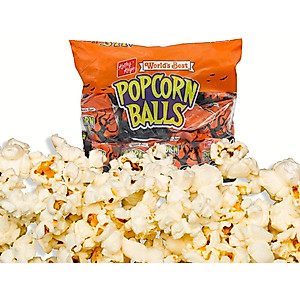 Halloween Popcorn | Popcorn Balls Individually Wrapped | Limited Edition Non Candy Seasonal Flavored Snacks and Treats for Parties Trick or Treating | Reusable Tote | 12 Ct Bundle Set