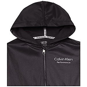 Calvin Klein Girls' Performance Sport Hoodie Sweatshirt, Black Sport, 8-10