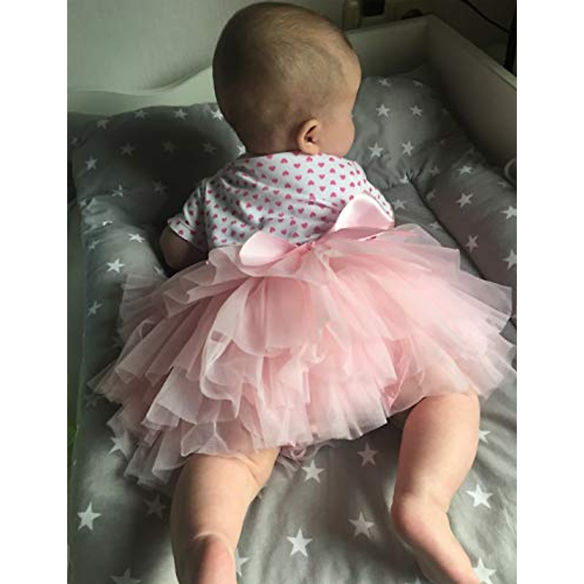 Tutu.kk Baby Girls Tutu Skirts with Diaper Cover Tulle Skirt and Headband Set for Newborn,Toddler