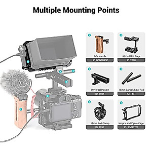SmallRig Ninja V Cage/Ninja V+ Monitor Cage for Atomos Ninja V and Ninja V+,Built-in NATO Rail and HDMI Cable Clamp Monitor Cage CMA2209