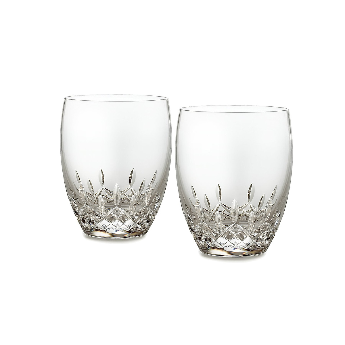 Waterford Lismore Essence Double Old Fashioned Pair, 2 Count (Pack of 1), Clear