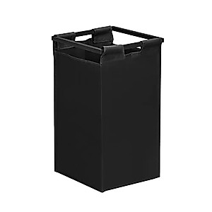 Herture Laundry Basket, 3 Compartment Laundry Hamper, 3 x 10 Gal (38L), with Shelf Rolling Laundry Sorter Organizer, Pull- Out Laundry Sorter with 3 Removable Laundry Bags Black PF01XLB
