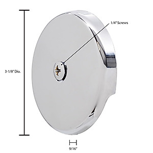 Westbrass D328-200-12 3-1/8" One-Hole Bathtub Overflow Faceplate and Screw, Oil Rubbed Bronze (200-Pack)
