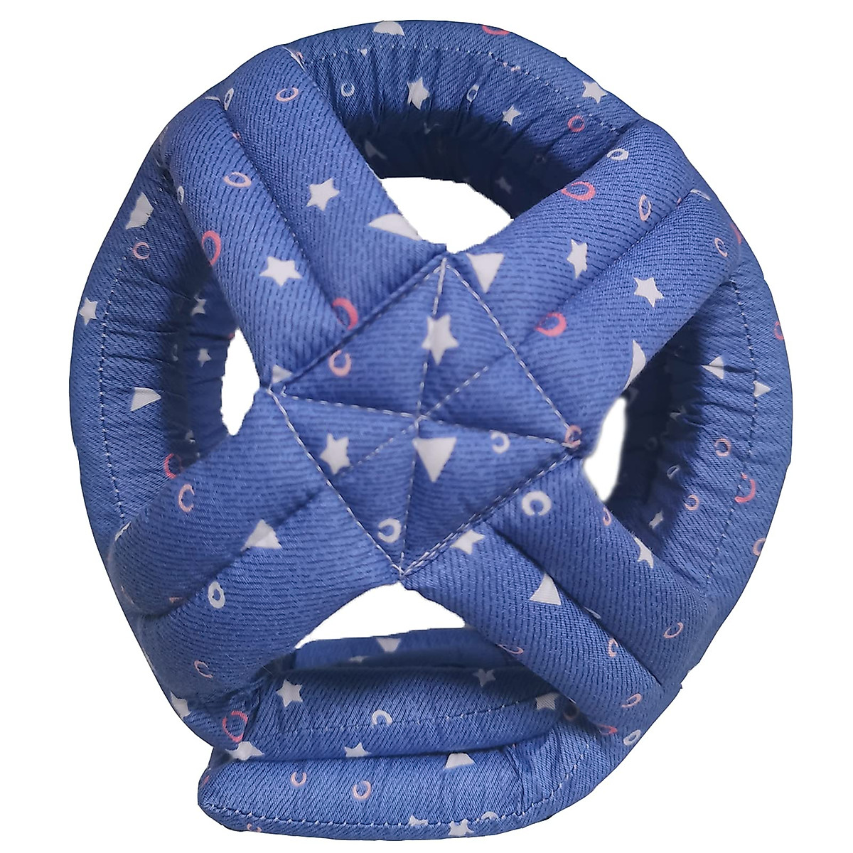 IULONEE Baby Infant Toddler Helmet No Bump Safety Head Cushion Bumper Bonnet Adjustable Protective Cap Child Safety Headguard Hat for Running Walking Crawling Safety Helmet for Kid (Blue Star)