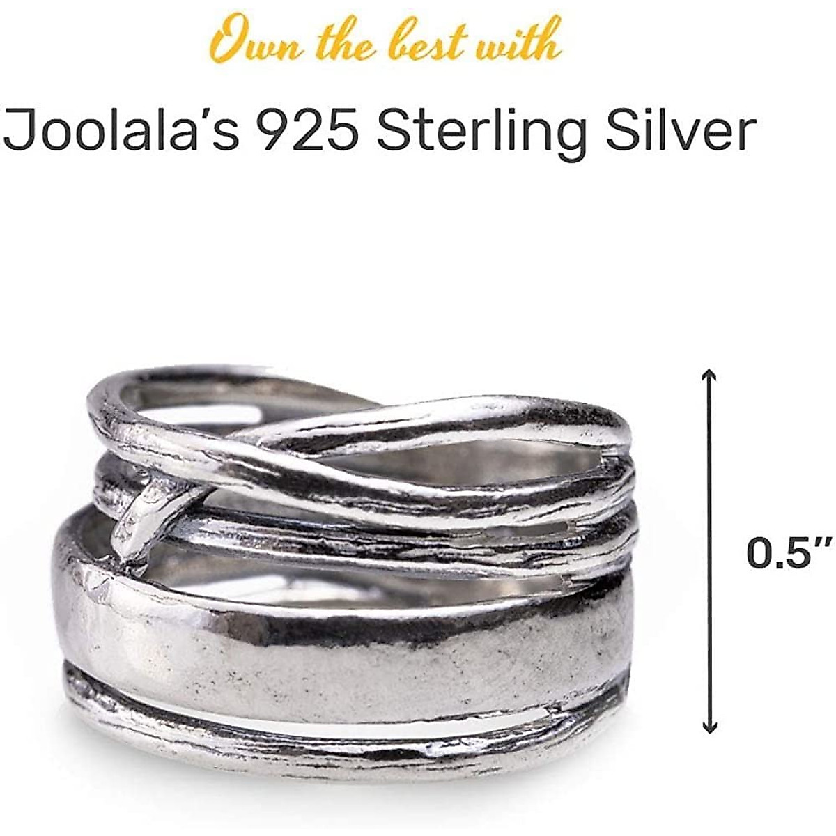 Joolala Ring 925 Sterling Silver Women’s Ring Huntress Ring Elegant and Stylish Design – Various Models – Gorgeous Oxidized Finish – Ideal Promise Ring, Anniversary (6)