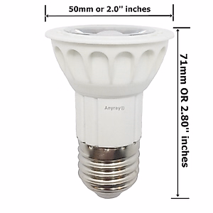 Anyray 2-LED Bulbs 5W Universal Replacement Bulb for Hoods 75 Watt Standard 75W E27