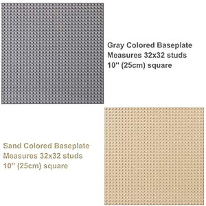 LVHERO 16 Pcs Classic Baseplates Building Plates for Building Bricks 100% Compatible with All Major Brands-Baseplate, 10" x 10" (Multicolored)