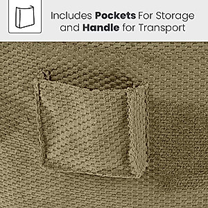 CordaRoy's Chenille Nest Gaming Bean Bag Chair with Controller Pockets and Handle, Convertible Foam-Filled Chair/Queen-Size Lounger, Moss