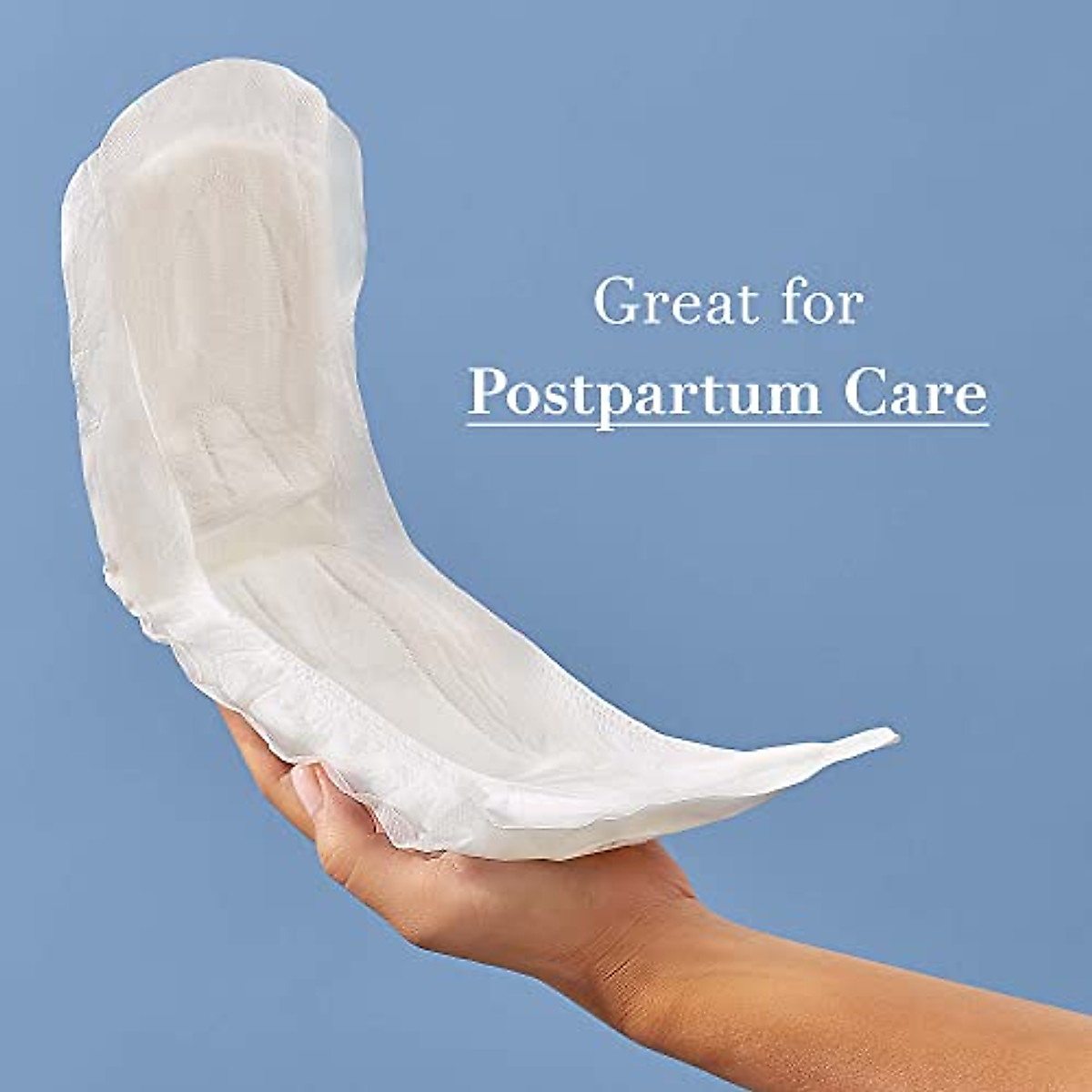 Rael Incontinence Pads for Women, Organic Cotton Cover - Postpartum Essential, Heavy Absorbency, Bladder Leak Control, 4 Layer Core with Leak Guard Technology, Long Length (Ultimate, 40 Count)