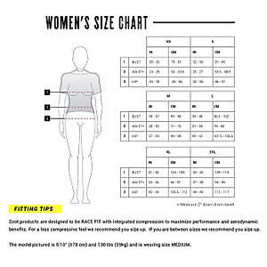 Zoot Women’s LTD Racerback Triathlon Tank Top – Womens Triathlon Top w/Built-in Bra & Pockets (Race Division, Small)