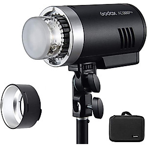 Godox AD300Pro AD300 Pro Strobe Light, 300W 2.4G TTL Flash Strobe Monolight, 1/8000 HSS, 0.01-1.8S Recycle Time, 300 Full Power Pops, 5600±100K, 12W Brightness Adjustable Bi-Color Modeling Led