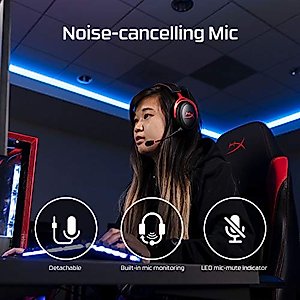 HyperX Cloud II Wireless - Gaming Headset for PC, PS4/PS5, Nintendo Switch, Long Lasting Battery Up to 30 Hours, 7.1 Surround Sound, Memory Foam, Detachable Noise Cancelling Microphone, Mic Monitoring