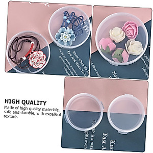 Didiseaon 36pcs Organizer flip box plastic container candy box mini plastic containers round can desktop crafts Desktop Storage Container travel can cosmetic Clear Plastic Pot bead