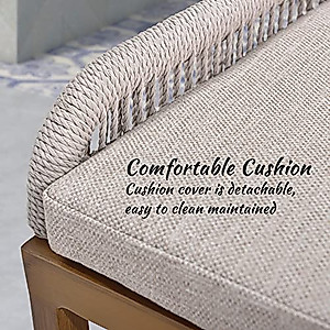 PURPLE LEAF Outdoor Counter Height Bar Stool Chair Set of 2 Modern Bar Stool Chairs Patio Metal Stools with Backrest and Arm, Cushions Included