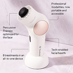 TheraFace PRO Microcurrent Facial Device - 8-in-1 Compact Face Massager, Facial Kit & Face Sculpting Tool with Light Therapy for Skin Tightening, Anti Wrinkle, Anti Aging & Skin Care (White)